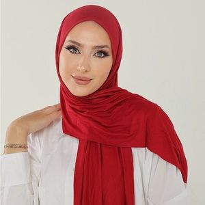 Modestyline | Hijabs | Super Soft And Stretchy Jersey Hijabs Shawl Red ...